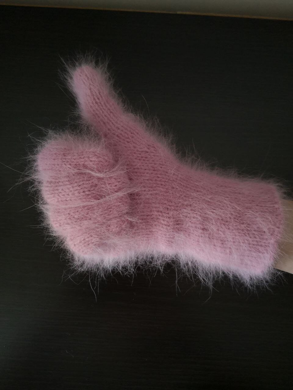 Angora Knit Pink Gloves Women Handknit Mittens - Etsy