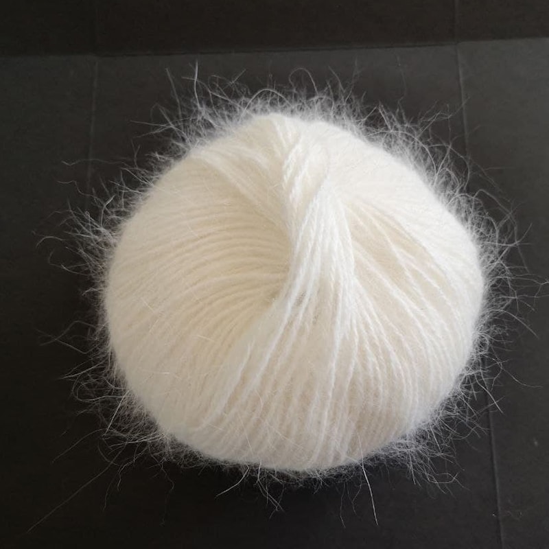 Rabbit White Angora Yarn - Etsy