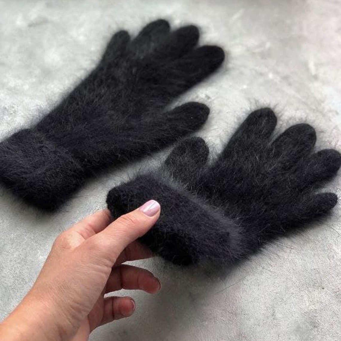 Angora Knit Gloves Women Knit Mittens Women Angora Knit Gloves - Etsy