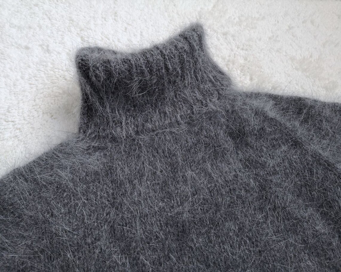 Angora Wool Sweater, Men's Winter Knit Jumper, Christmas Gift - Etsy