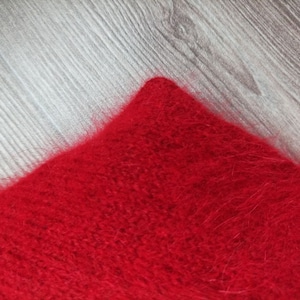 Angora Knit Cardigan Bridal Bolero Red Winter Cozy Soft Fluffy Cardigan ...