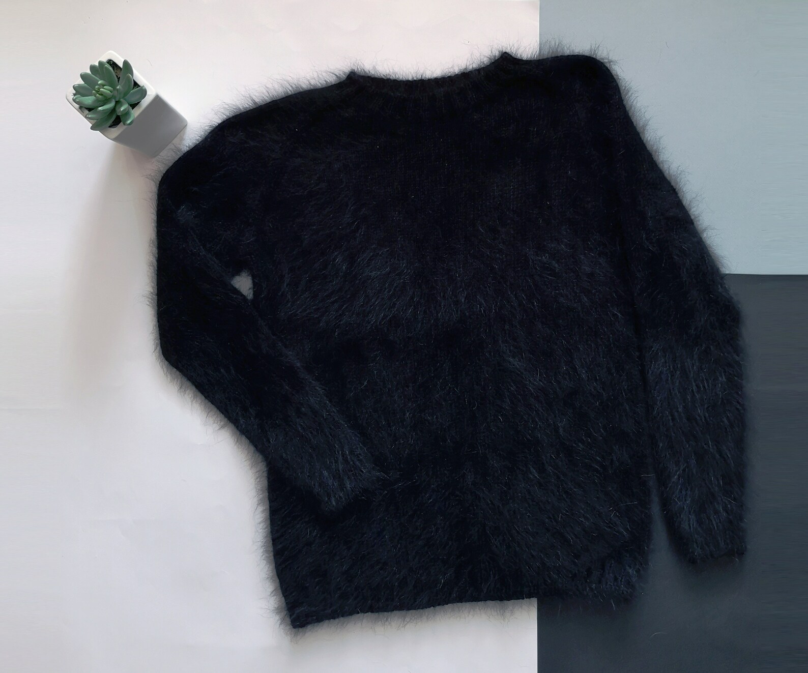 Winter Knit Angora Sweater Wool Women Warm Soft Angora Knit Sweater ...