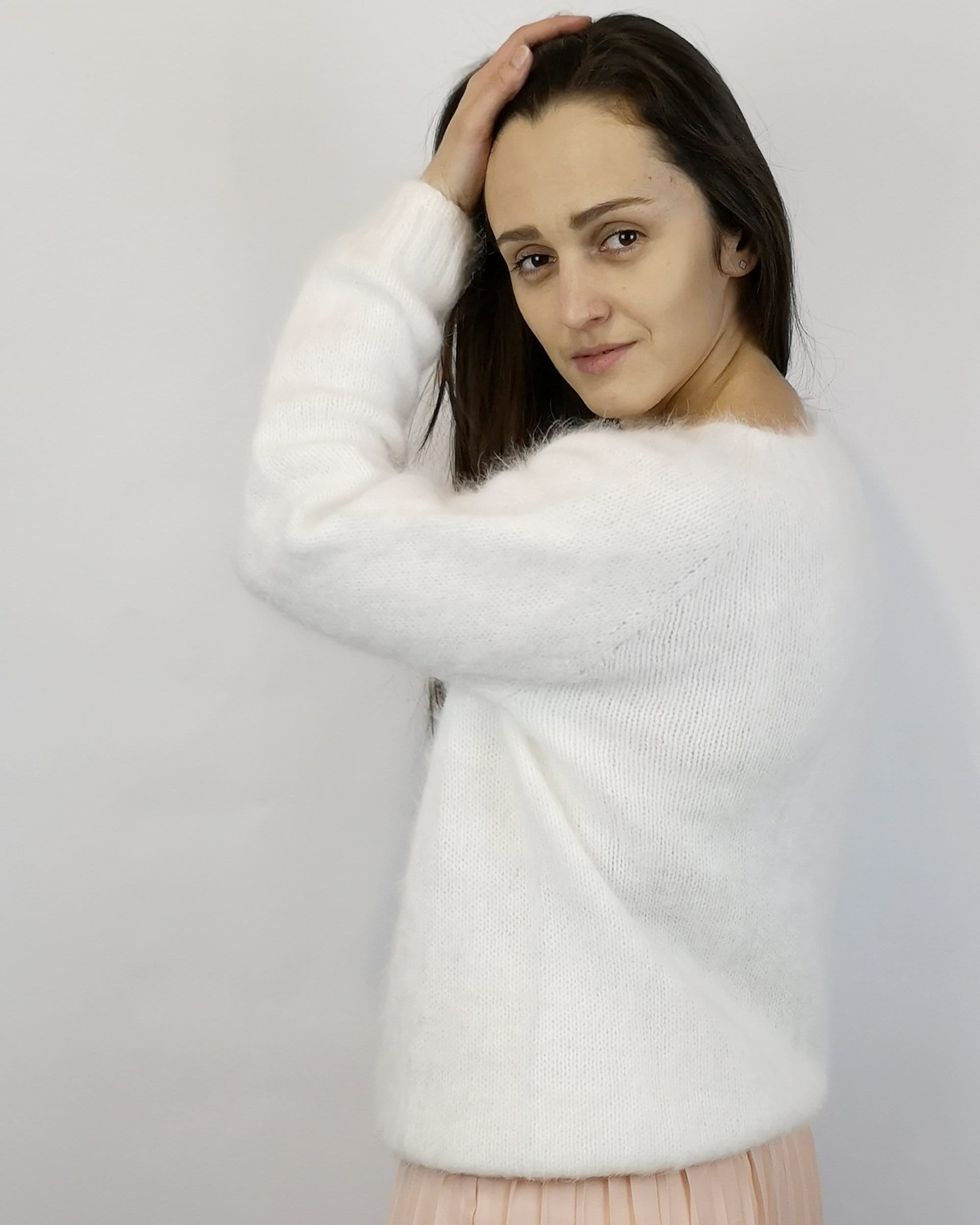 Winter Knit Angora Sweater Wool Women Warm Soft Angora Knit Sweater ...
