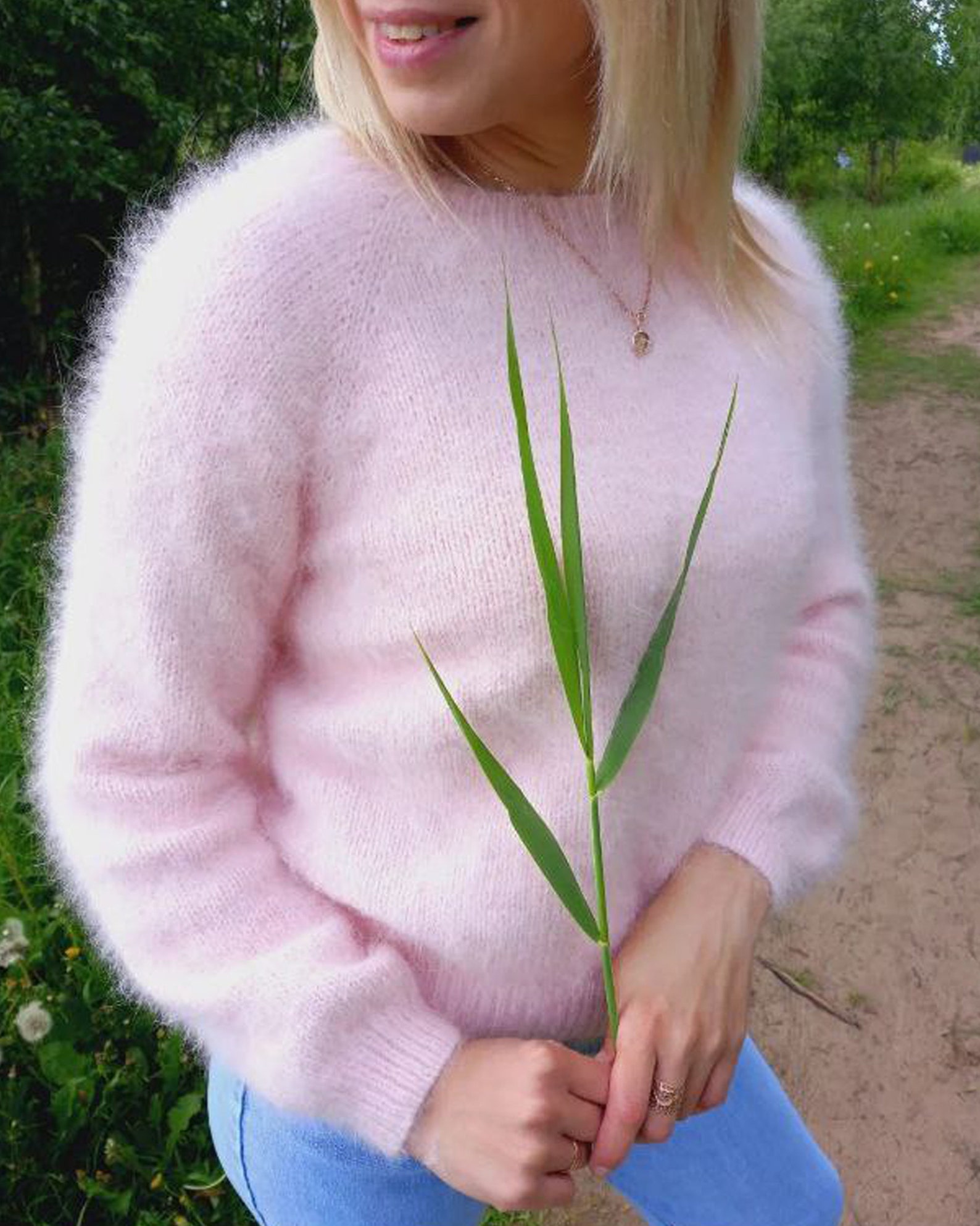 Sweater Angora Knit Women Angora Knit Jumper Pink Sweater - Etsy