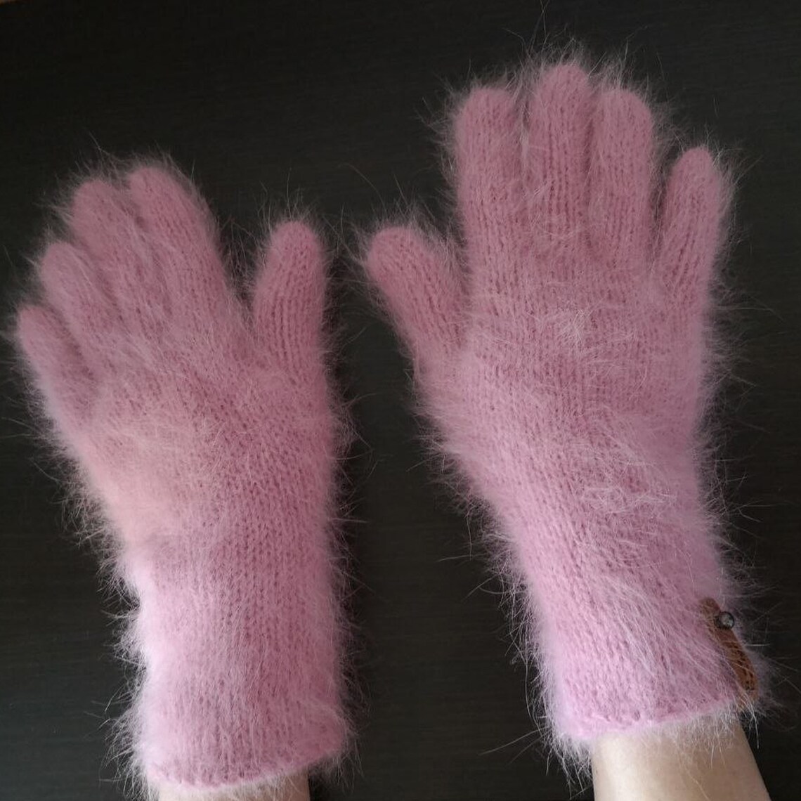 Angora Knit Gloves Women Handknit Mittens Women Angora Knit - Etsy