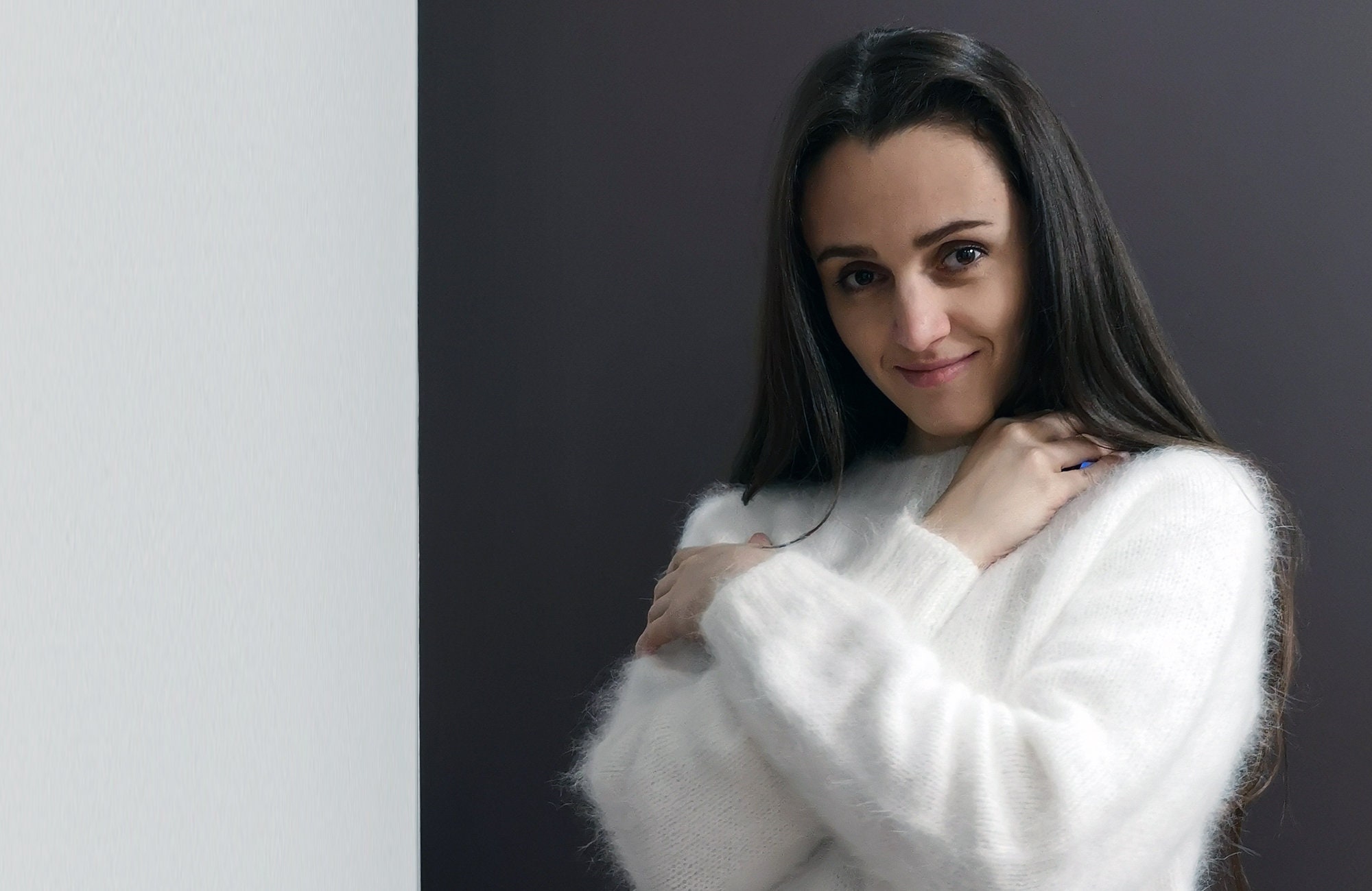 Jumper Angora Knit Angora Jumper White Sweater Women Angora | Etsy