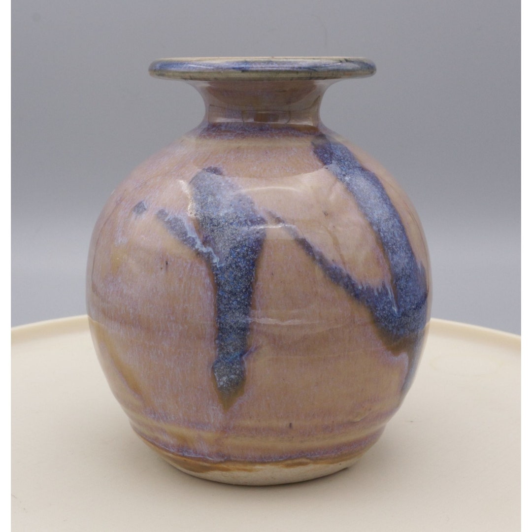 Rob Grimes Tested by Fire Pottery Signed Stoneware Vase Small Art ...