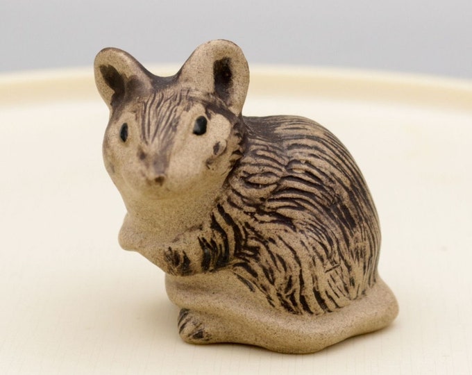 Vintage Poole England Ceramic Rat Figurine Signed HJ Stoneware Wildlife ...