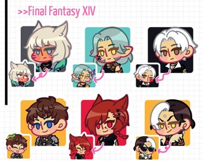 FFXIV Emoji Key Rings - Etsy
