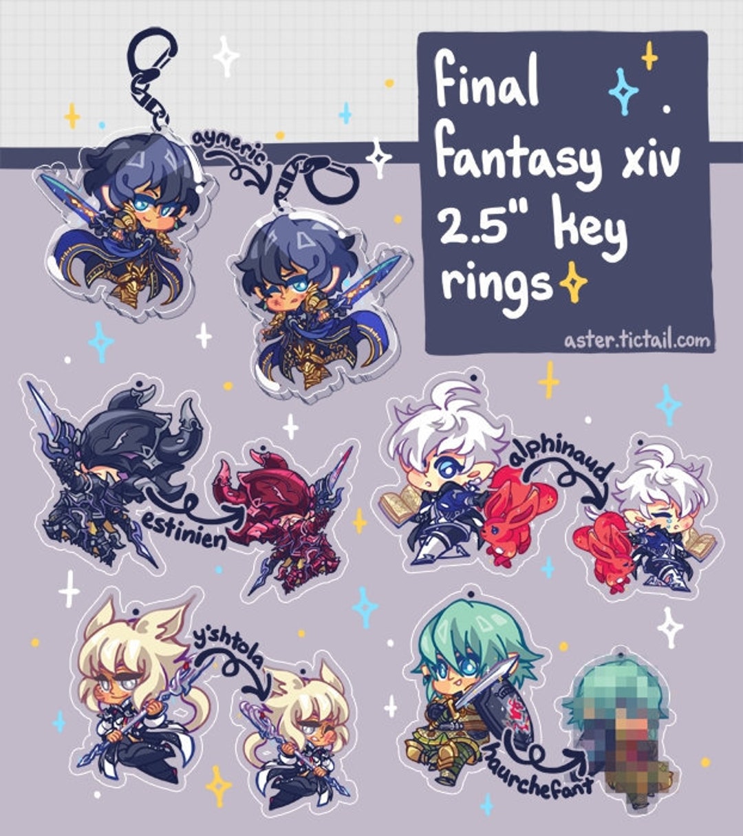 FFXIV Heavensward Key Rings - Etsy