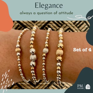 Sterling SILVER & GOLD FILLED Bracelet Silver Mix Gold | Etsy