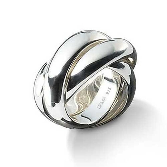 Dreier-Ring 3er Ring 3-fach Ring Trilogie Ring | Etsy