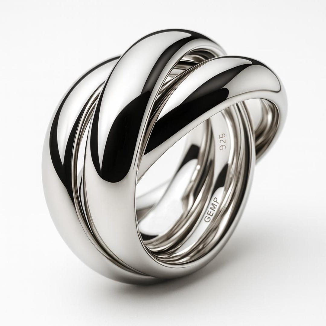 Three-ring | 3-ring | 3-fold Ring | Trilogy Ring | Play Ring | 925/000 ...