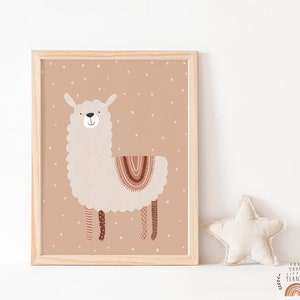 Llama Nursery Art Print | Whimsical Kids Room Decor (digital Download ...