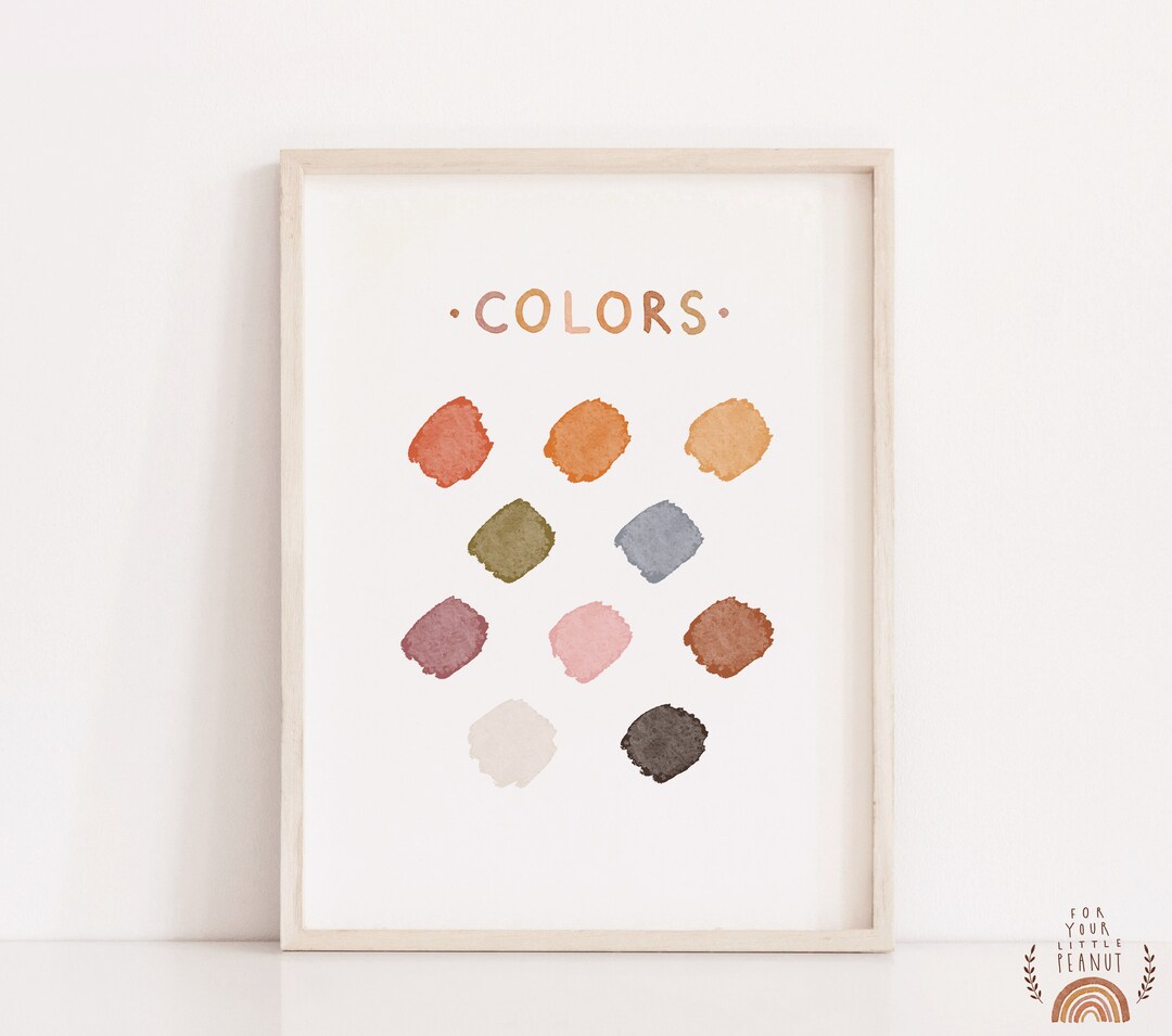 Nursery Wall Art Colors Poster Nursery Decor Printable Wall Art Nursery ...