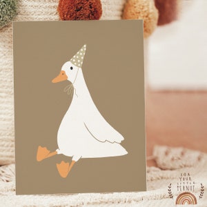 Whimsical Silly Goose Print | Nursery Wall Art | Farmhouse Nursery ...