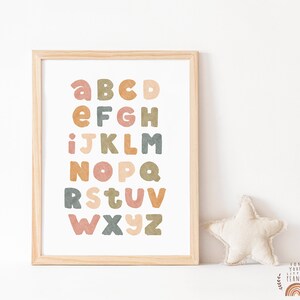ABC Poster Nursery Wall Art Alphabet Poster Nursery Decor Printable ...