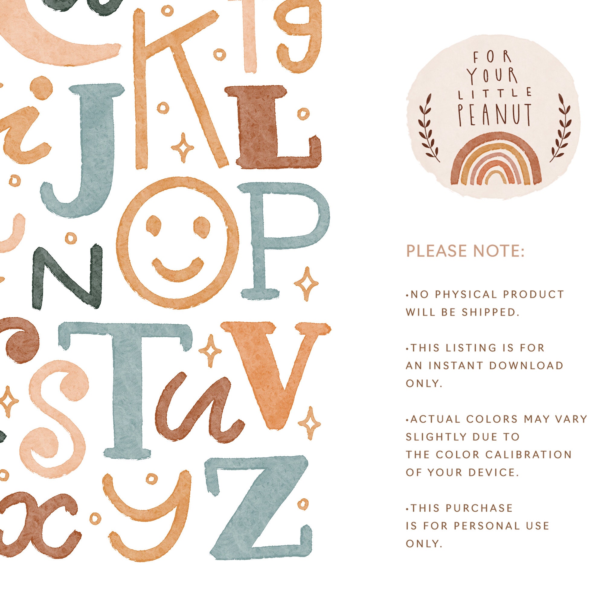ABC Alphabet Nursery Poster | Whimsical Kids Room Decor (digital Print ...