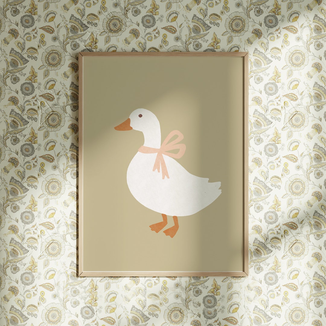 Whimsical Duck Print Nursery Wall Art Farmhouse Nursery Decor Printable ...