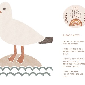 Seagull Print Nursery Wall Art Seagull Poster Nursery Decor Printable ...