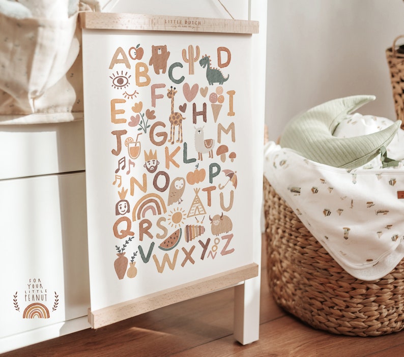 ABC Alphabet Nursery Poster | Kids Room Decor (digital Print) - Etsy