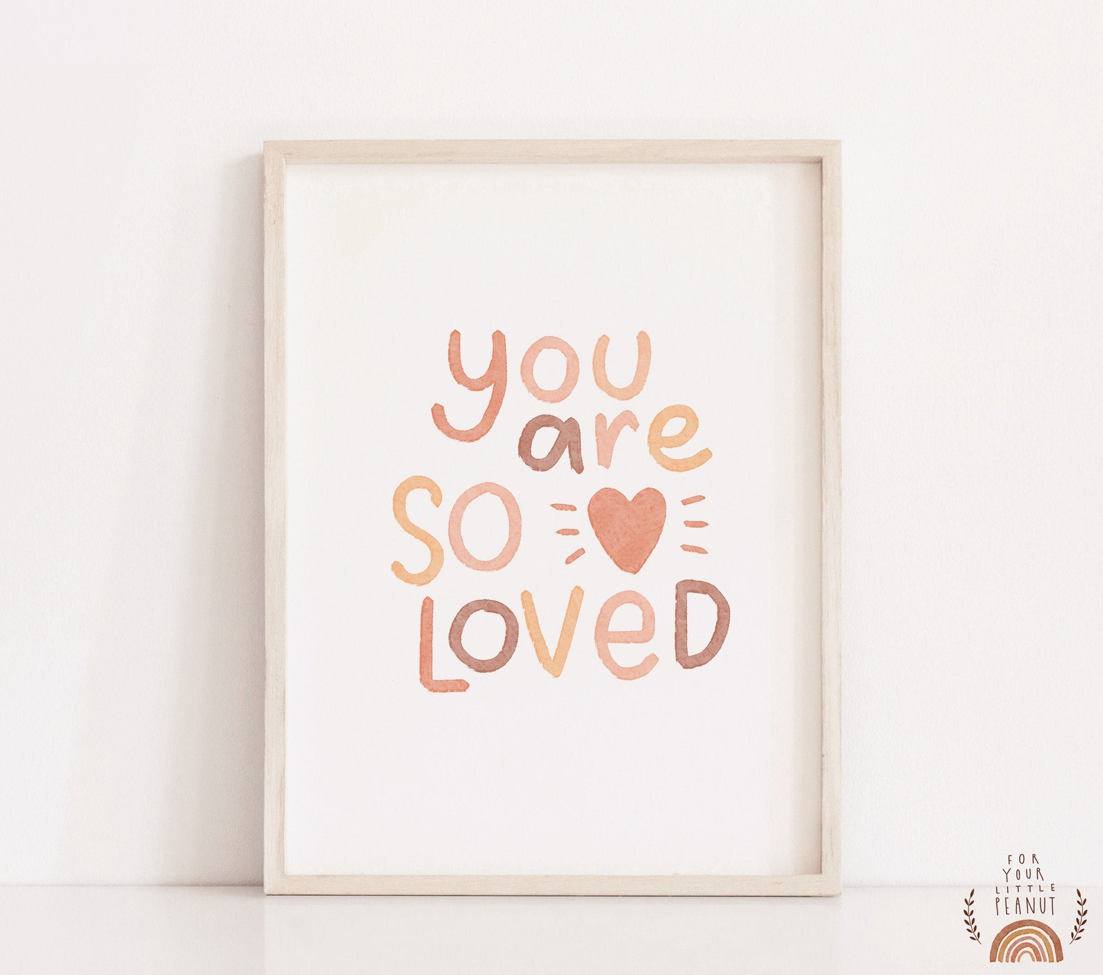 You Are so Loved Nursery Print, Boho Kids Room Decor (digital Download ...