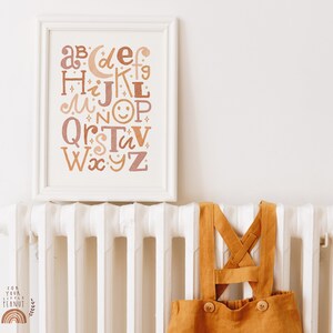 ABC Poster Nursery Wall Art Alphabet Poster Nursery Decor Printable ...