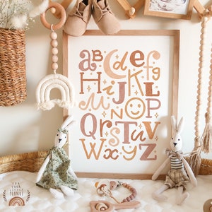 ABC Poster Nursery Wall Art Alphabet Poster Nursery Decor Printable ...