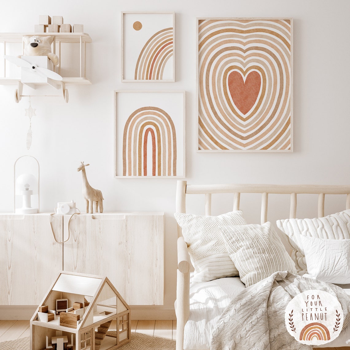 Set of Three Nursery Prints Kids Printable Wall Art Instant - Etsy