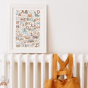 ABC Poster Nursery Wall Art Alphabet Poster Nursery Decor Printable ...