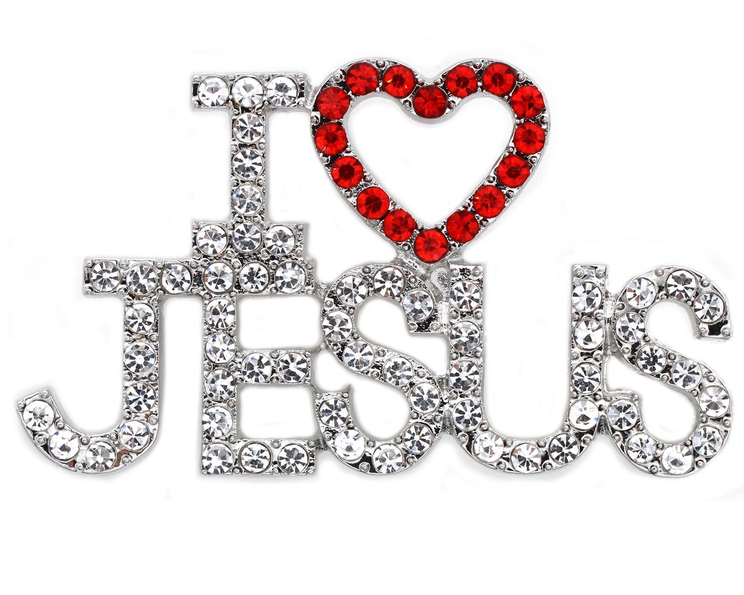 Cocojewelry I Love Jesus Heart Christian Brooch Pin Jewelry - Etsy
