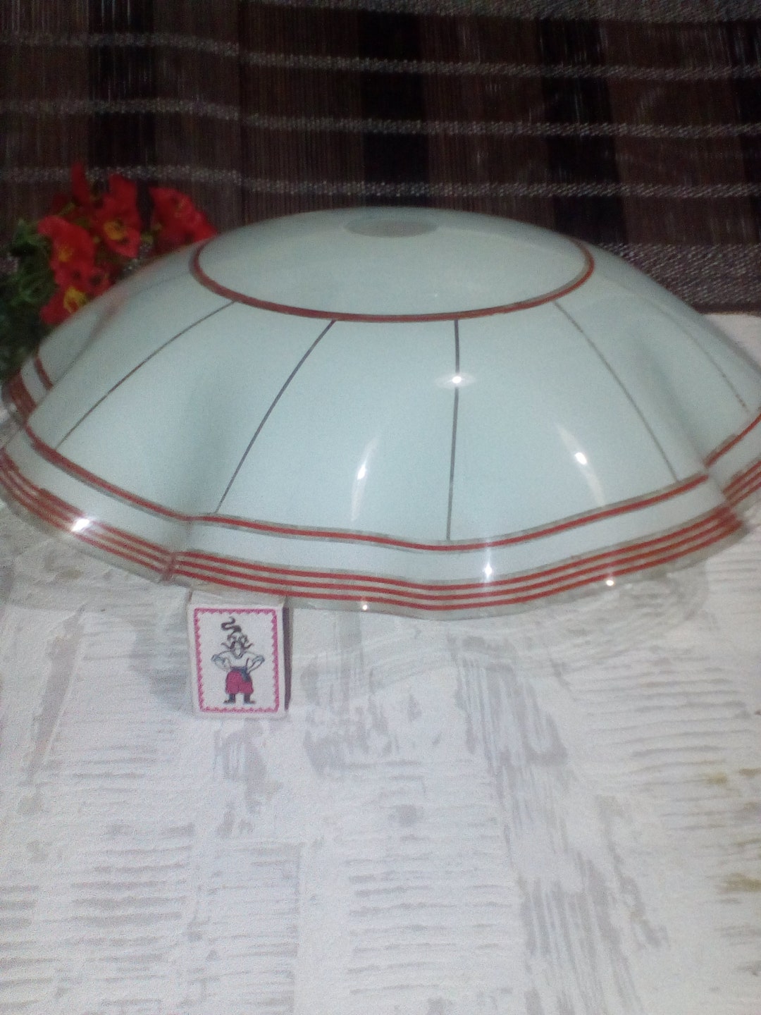 Vintage Ruffle Glass Ceiling Pendant/handkerchief Pendant Light ...