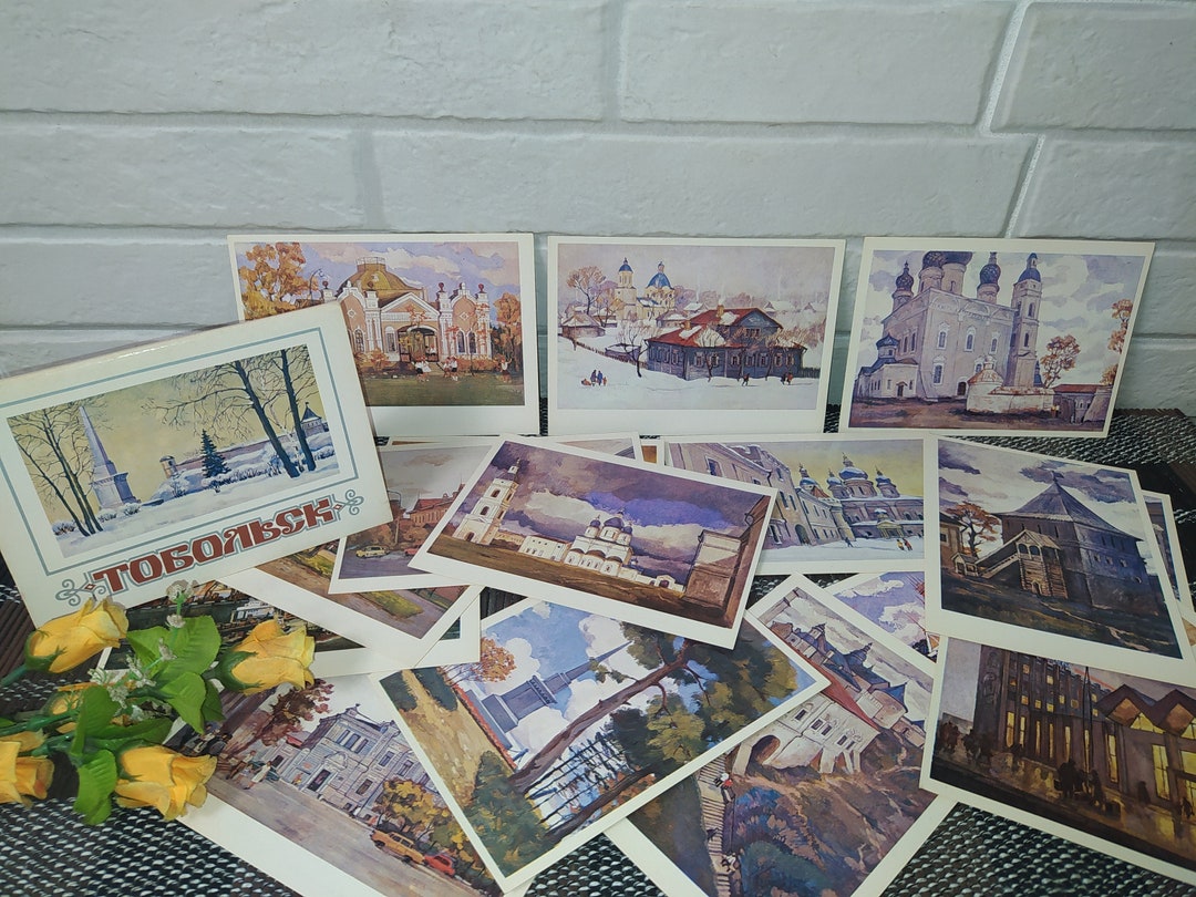 Russian Tobolsk City Postcards Set/siberian City Views/russian ...