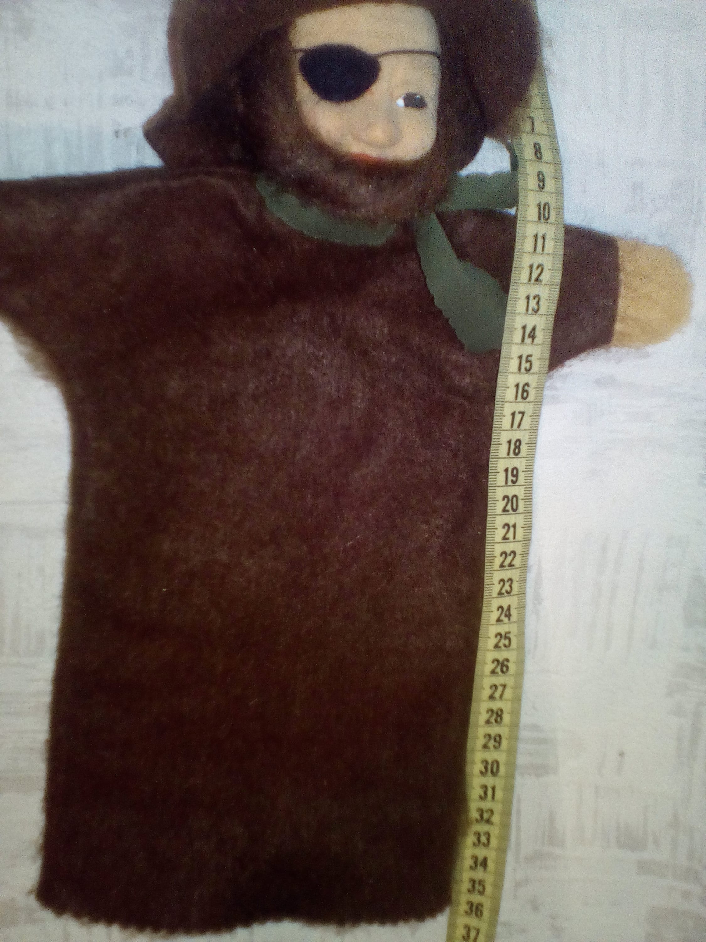 Felt Hand Glove Puppet/robber Puppet/pirate Puppet/bearded Man - Etsy
