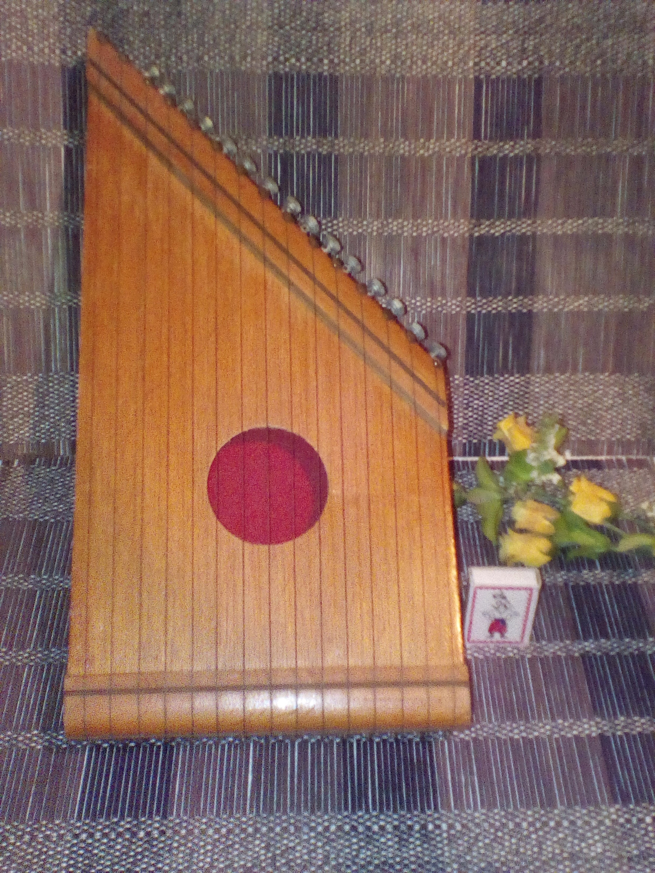 Vintage Handmade 15 String Wooden Lap Harp/colombina-type Harp/zither ...