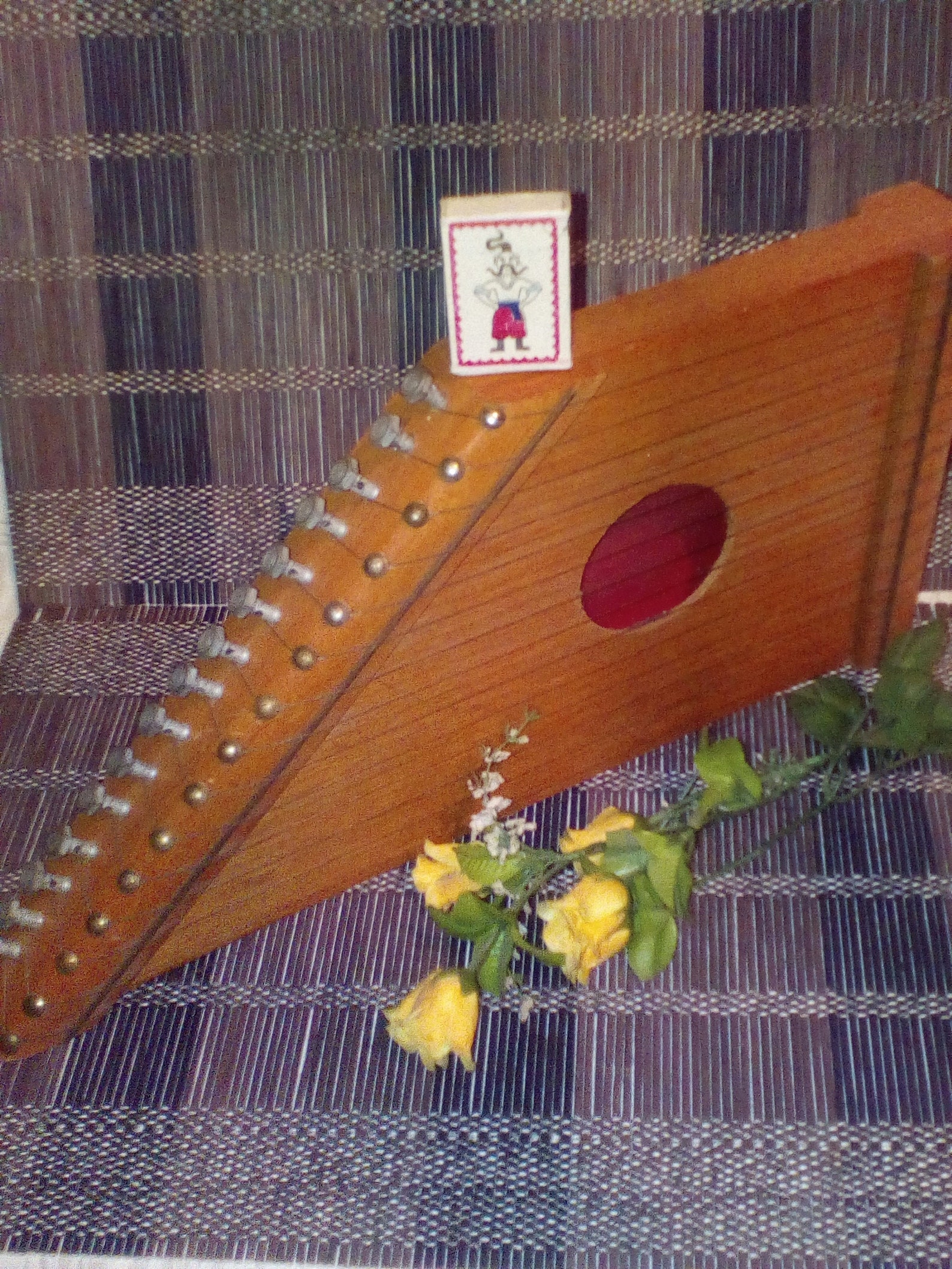 Vintage Handmade 15 String Wooden Lap Harp/colombina-type Harp/zither ...
