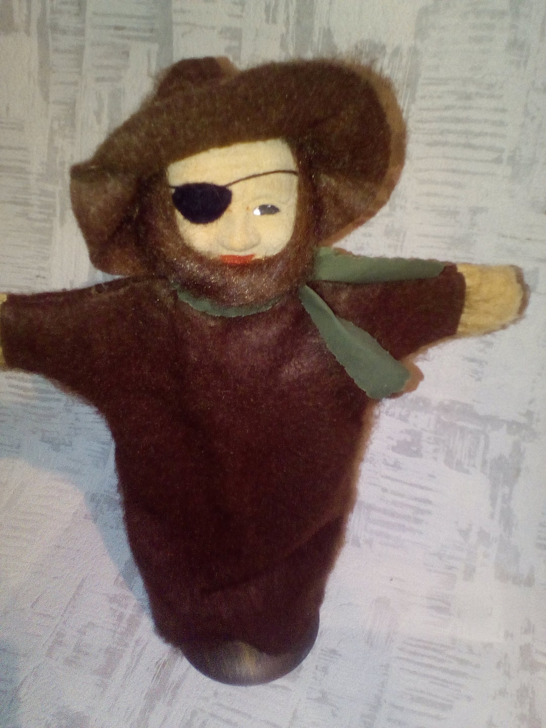 Felt Hand Glove Puppet/robber Puppet/pirate Puppet/bearded Man Puppet ...