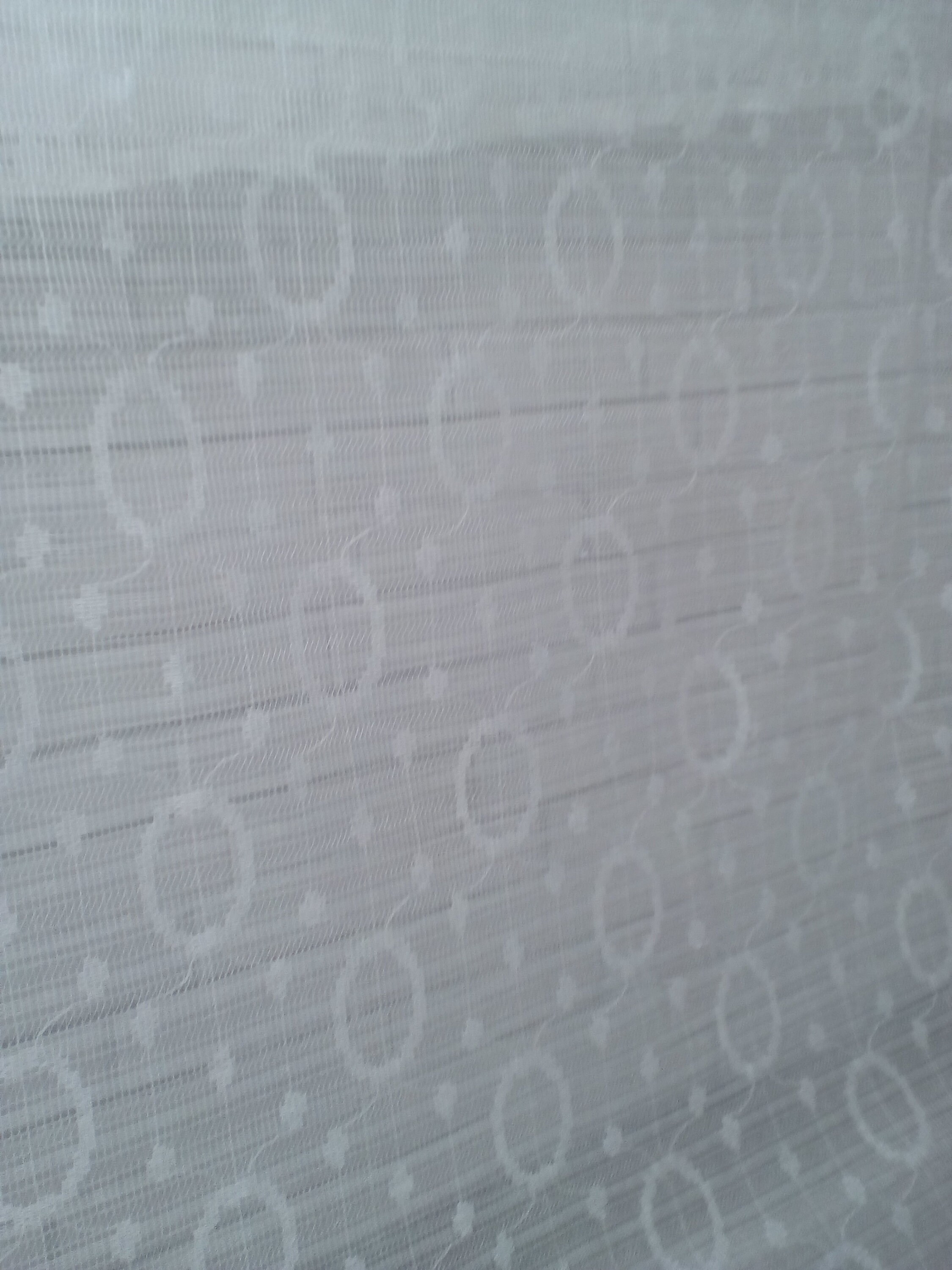 Vintage Cotton Ivory White Lace Curtain with Circle | Etsy