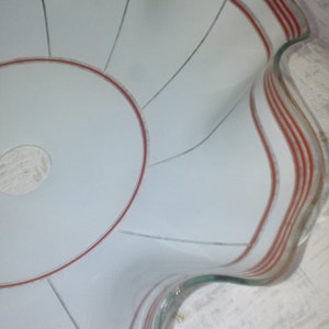 Vintage Ruffle Glass Ceiling Pendant/handkerchief Pendant Light ...