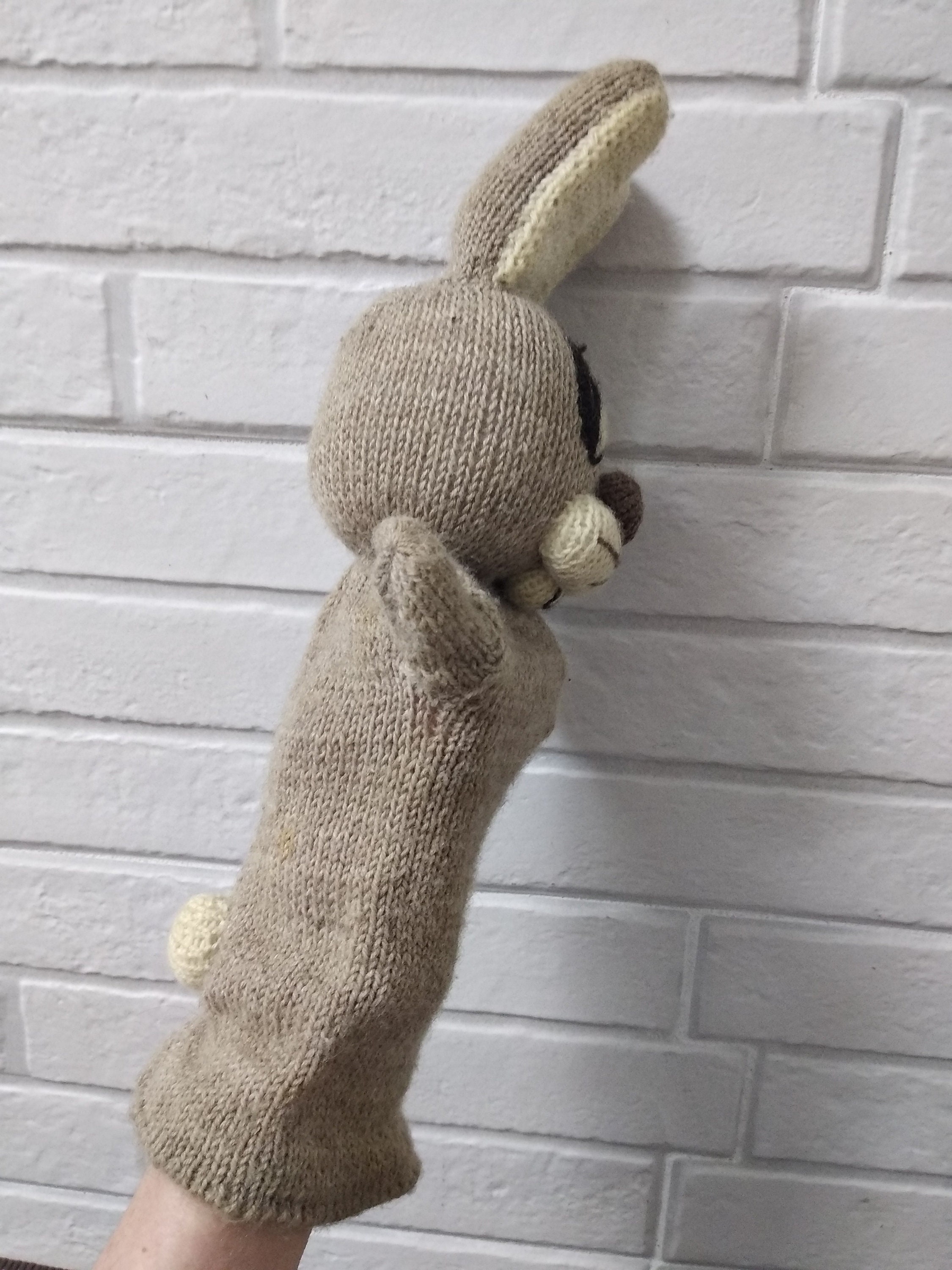 Vintage Knitted Bugs Bunny Hand Puppet/bunny Glove - Etsy