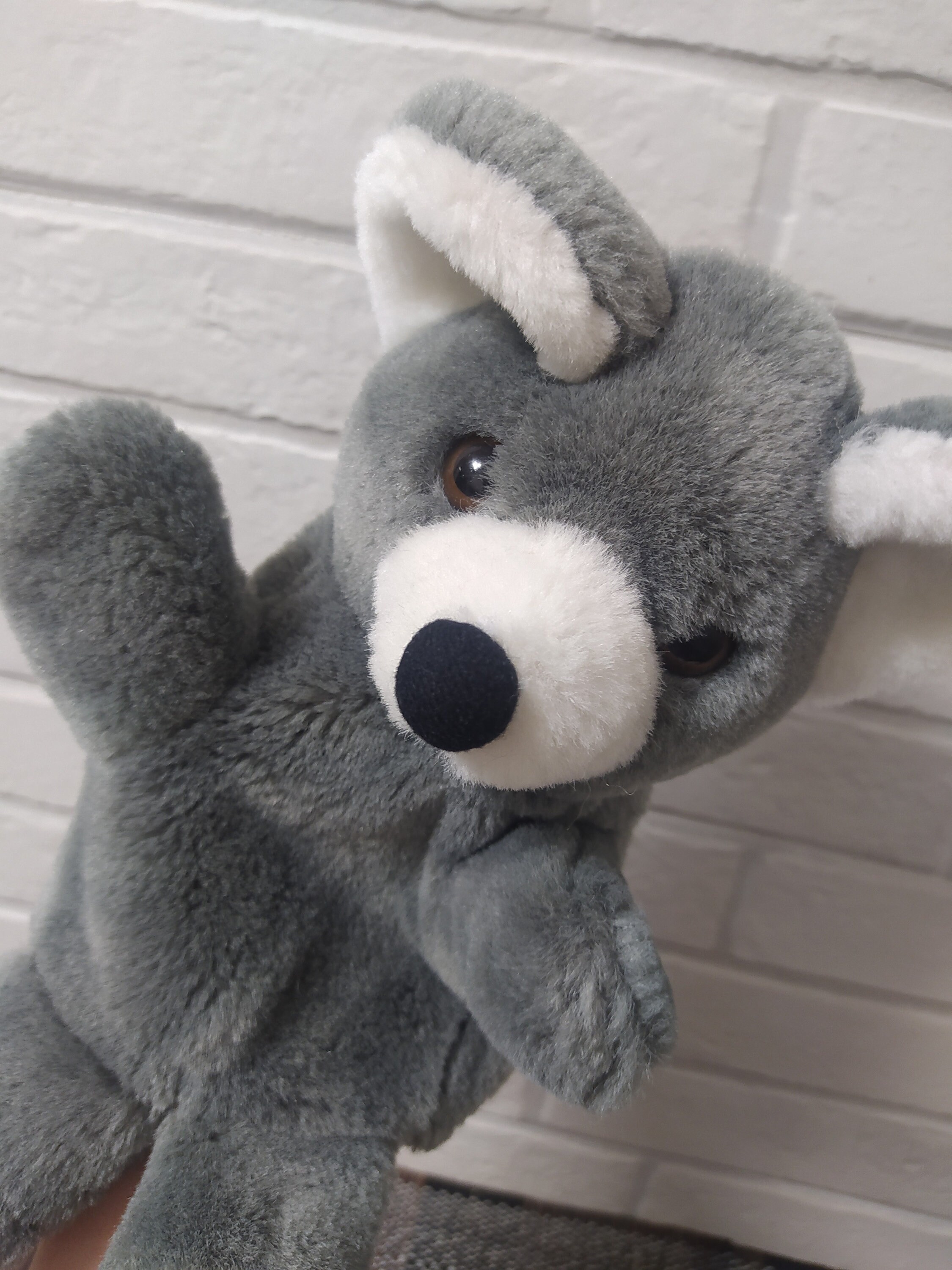 Vintage Full Body Teddy Bear Hand Puppet/plush Gray Bear Glove - Etsy