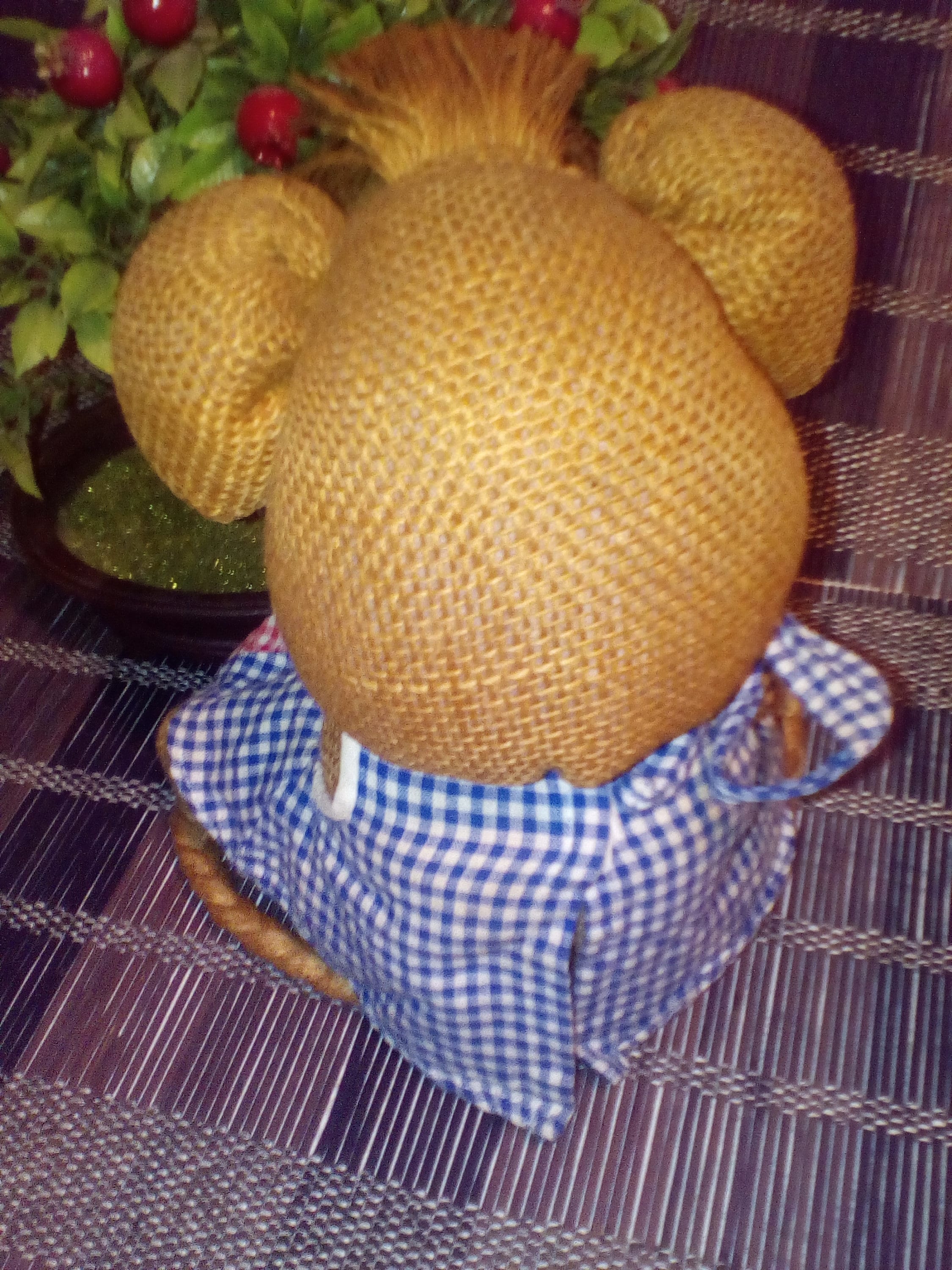 Big Handmade Burlap Mouse/Stuffed Sackcloth Toy/Kitchen Decor/ Rustic ...