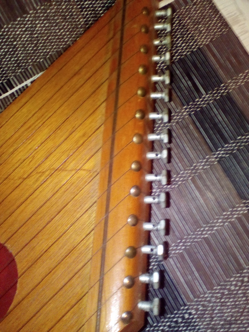 Vintage Handmade 15 String Wooden Lap Harp/colombina-type Harp/zither ...