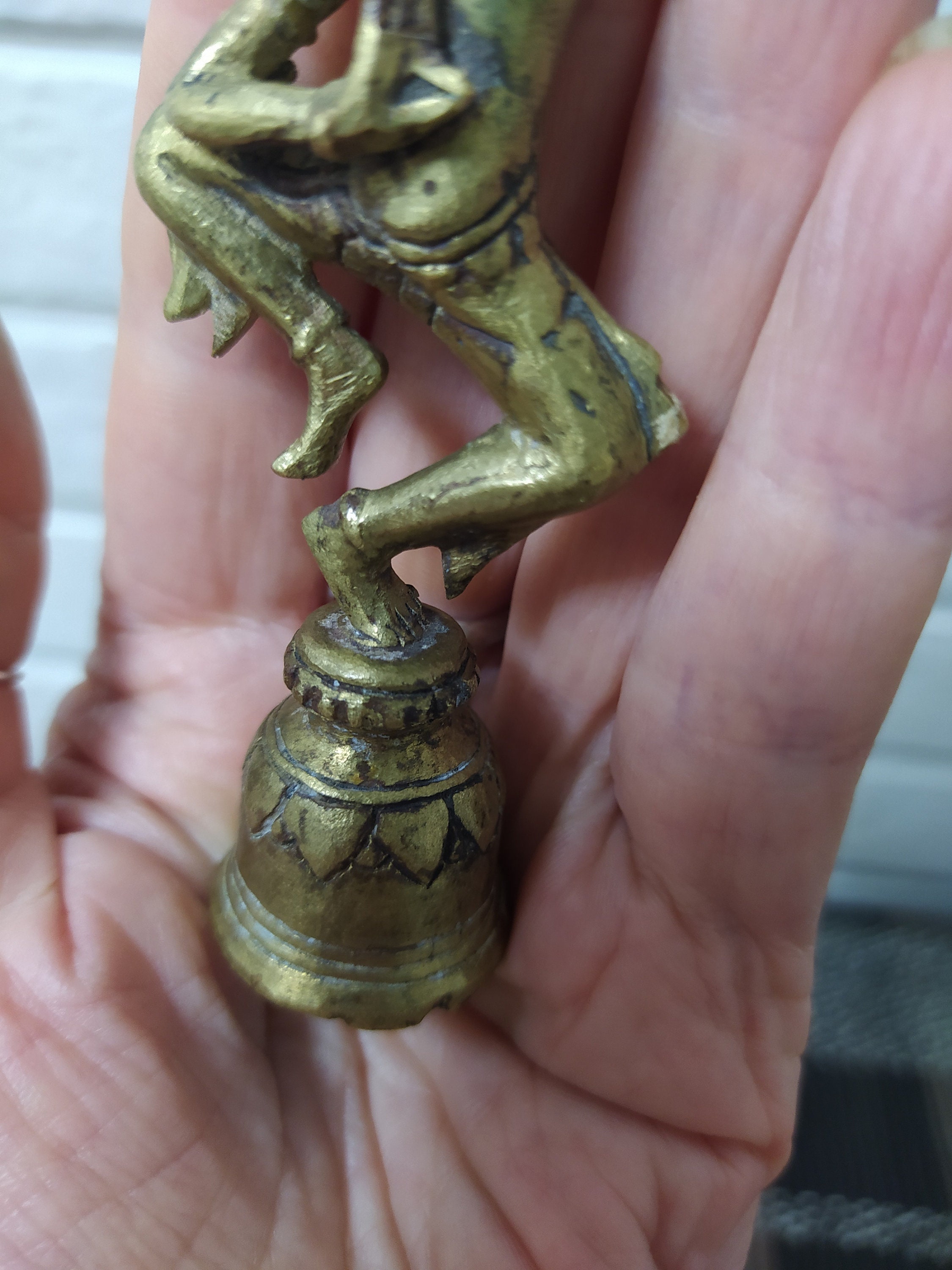 Vtg 4 Dancing Apsara Divinity Bell/cambodian Khmer-style Bell/handmade ...