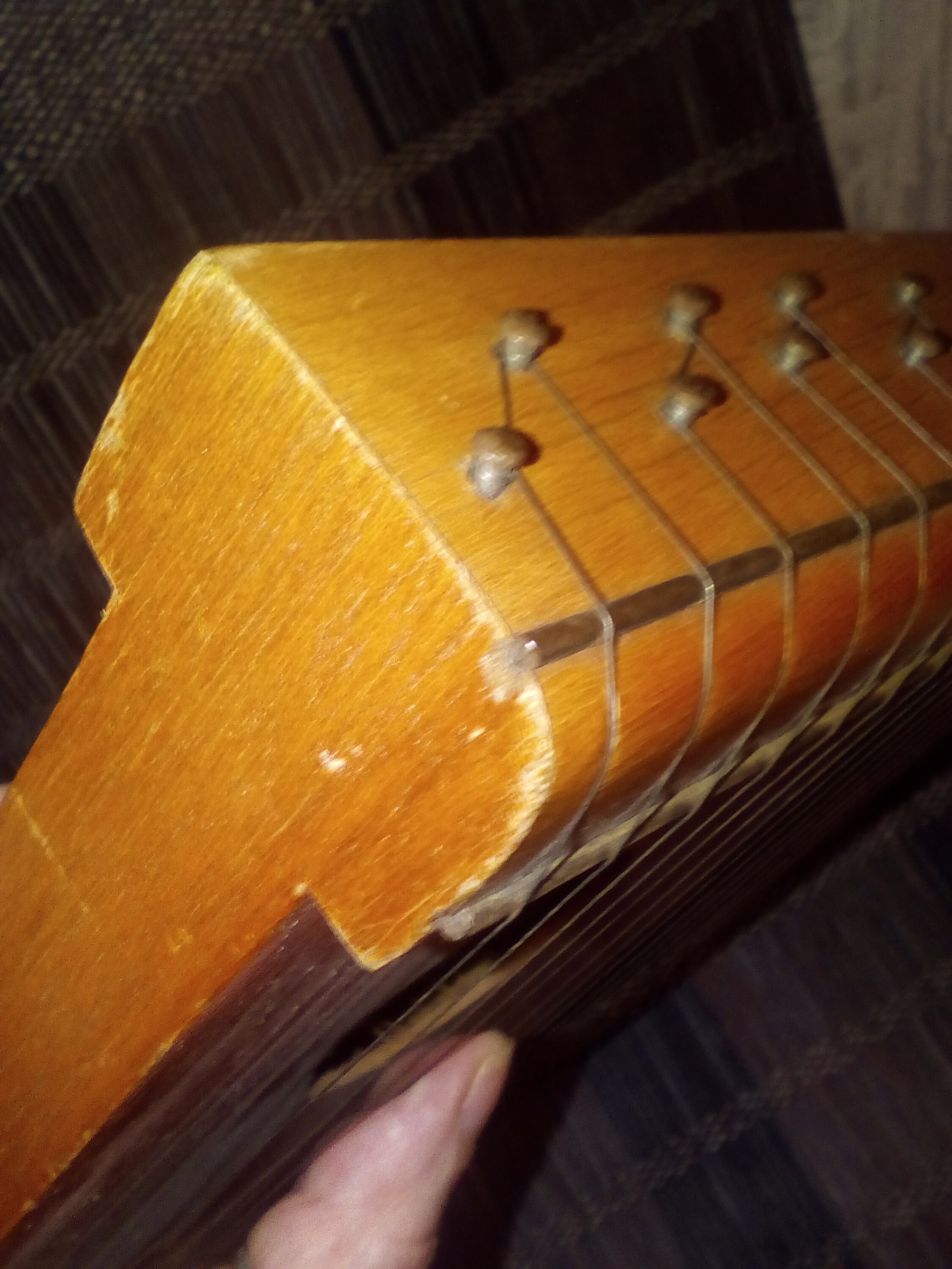 Vintage Handmade 15 String Wooden Lap Harp/colombina-type Harp/zither ...