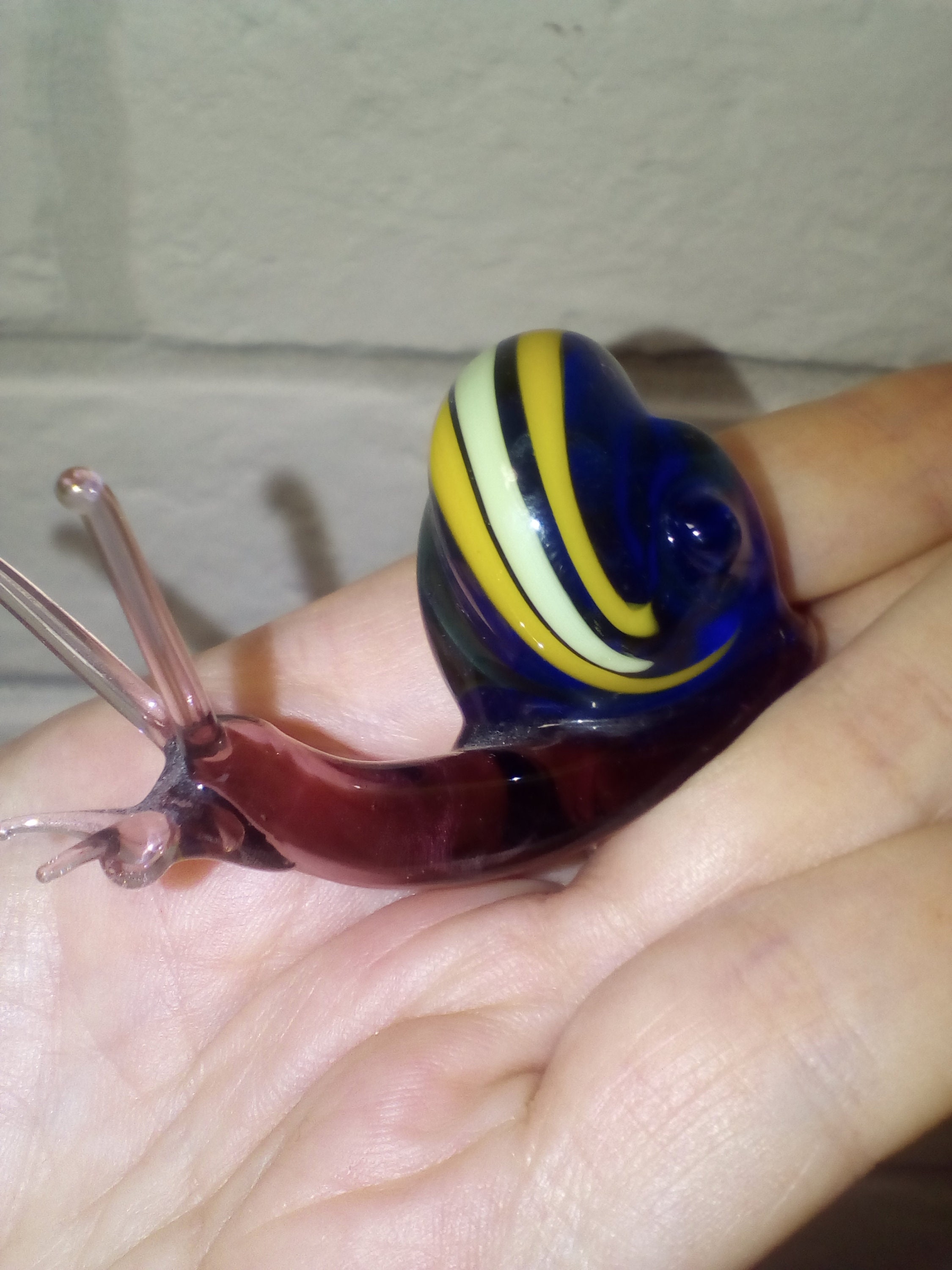Vintage Hand Blown Art Glass Snail/miniature Murano Glass - Etsy
