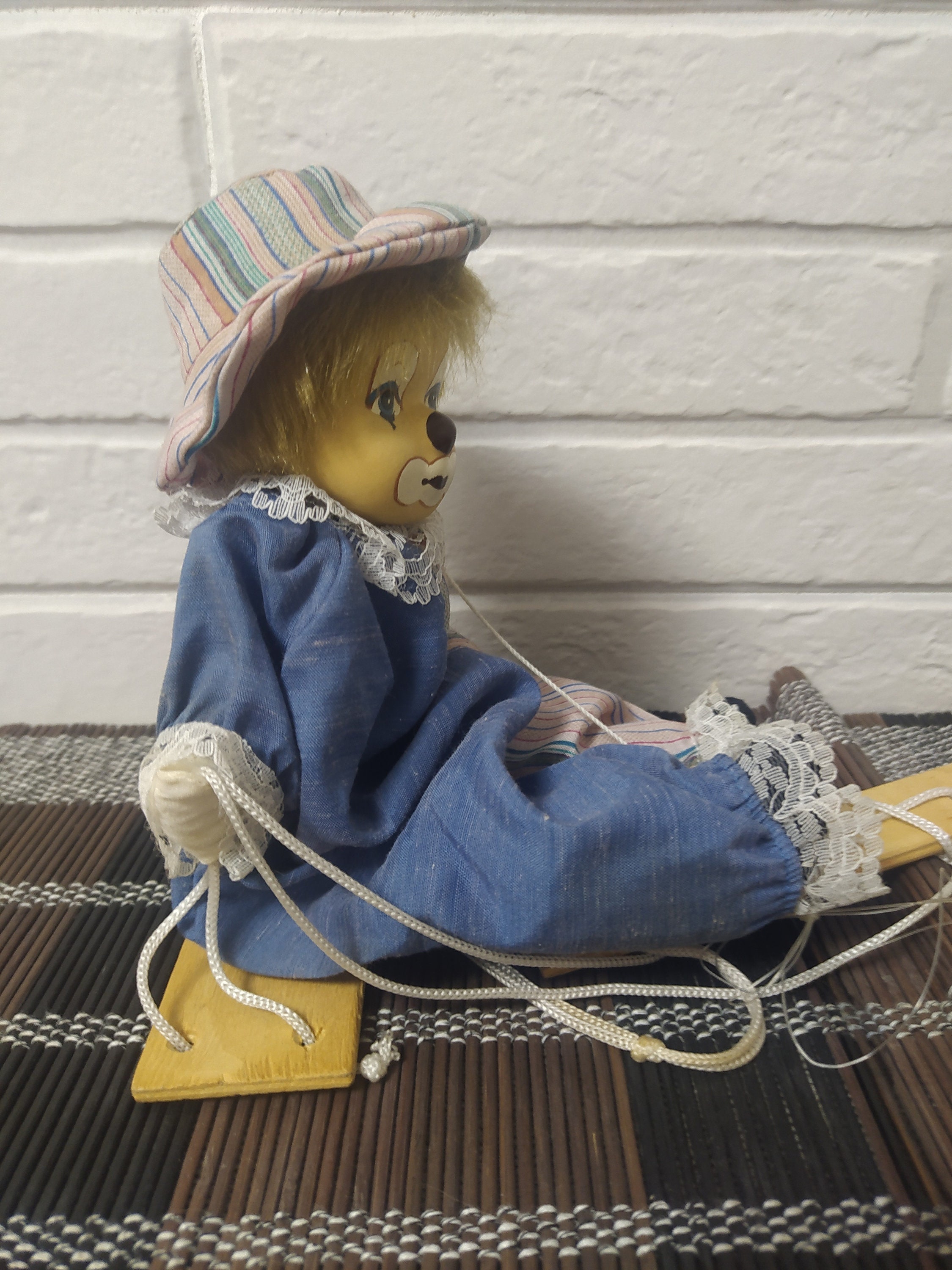 Vintage Swinging Kim-puppe KKK Sad Clown Doll/porcelain Hand-painted ...