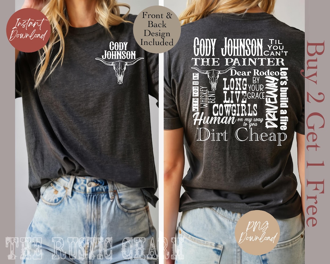 Cody Johnson PNG, COJO, Country Music Png, Cow Print, Til You Cant ...