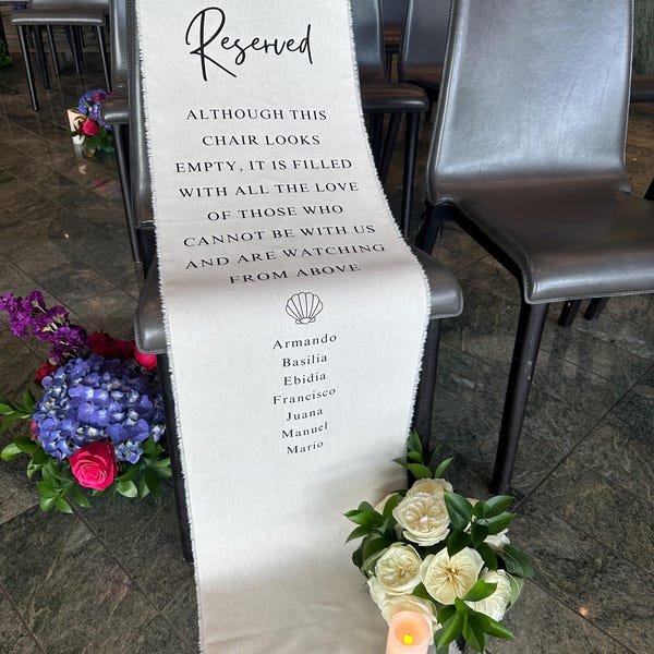 Memorial Chair Sign - Etsy