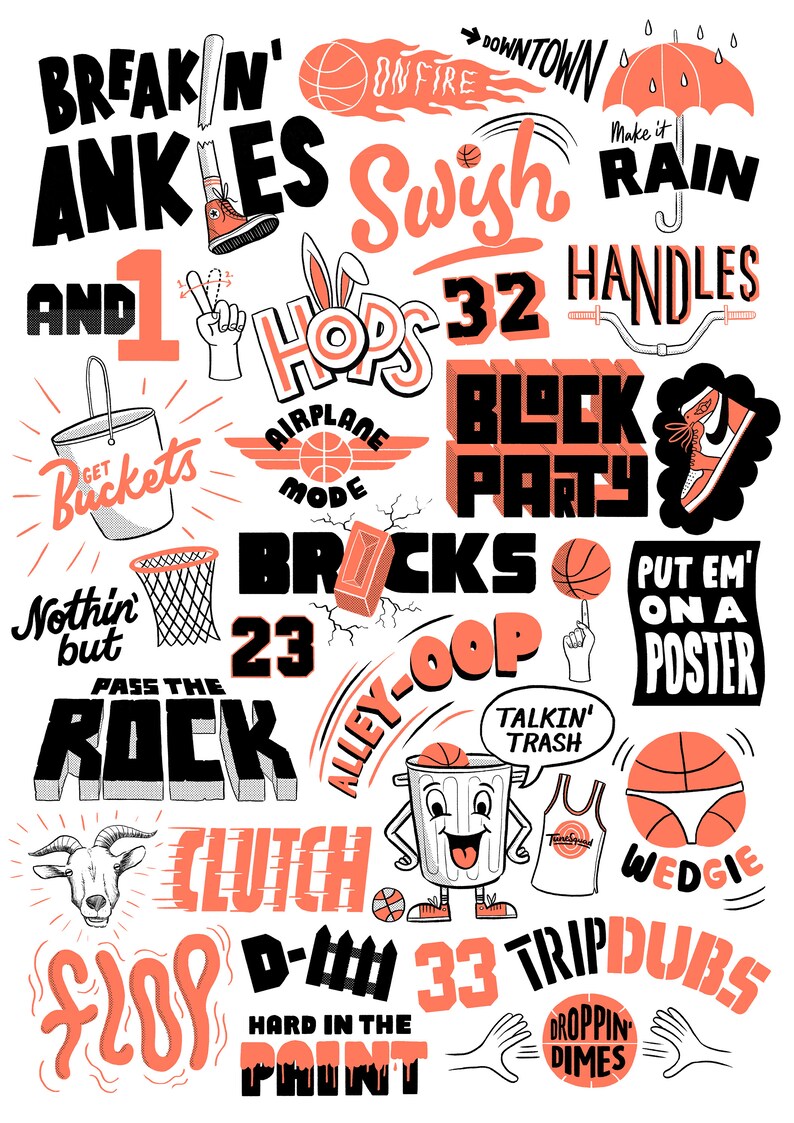 Basketball Lingo Poster - Etsy